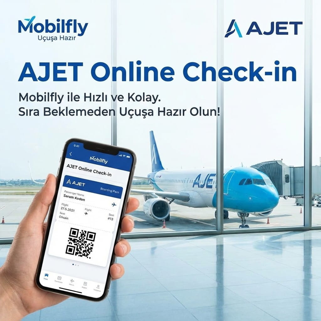 AJET Online Check-In - Web ve Mobil Check-In Adımları | Mobilfly